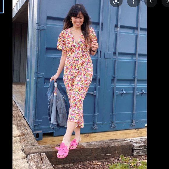 RIXO | Dresses | Rixo X Target Floral Puff Sleeve Floral Dress Size Us 6 | Poshmark